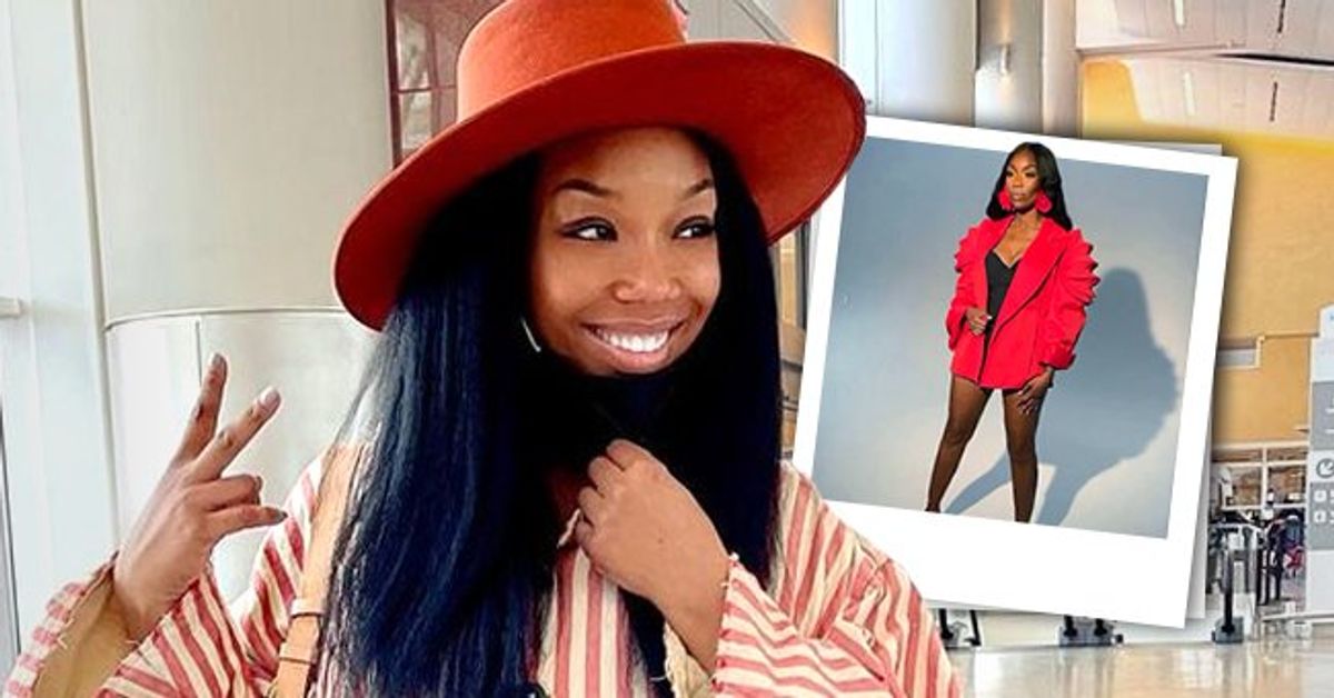 Brandy Flaunts Her Long Legs While Posing in a Skimpy Black Outfit ...