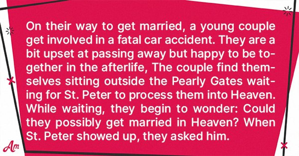 Daily Joke: A Young Couple Ask St Peter a Difficult Question in Heaven