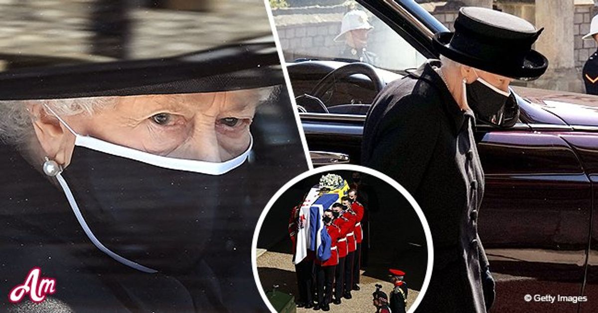 Queen Elizabeth Appears to be in Deep Mourning As She Arrives At Late ...