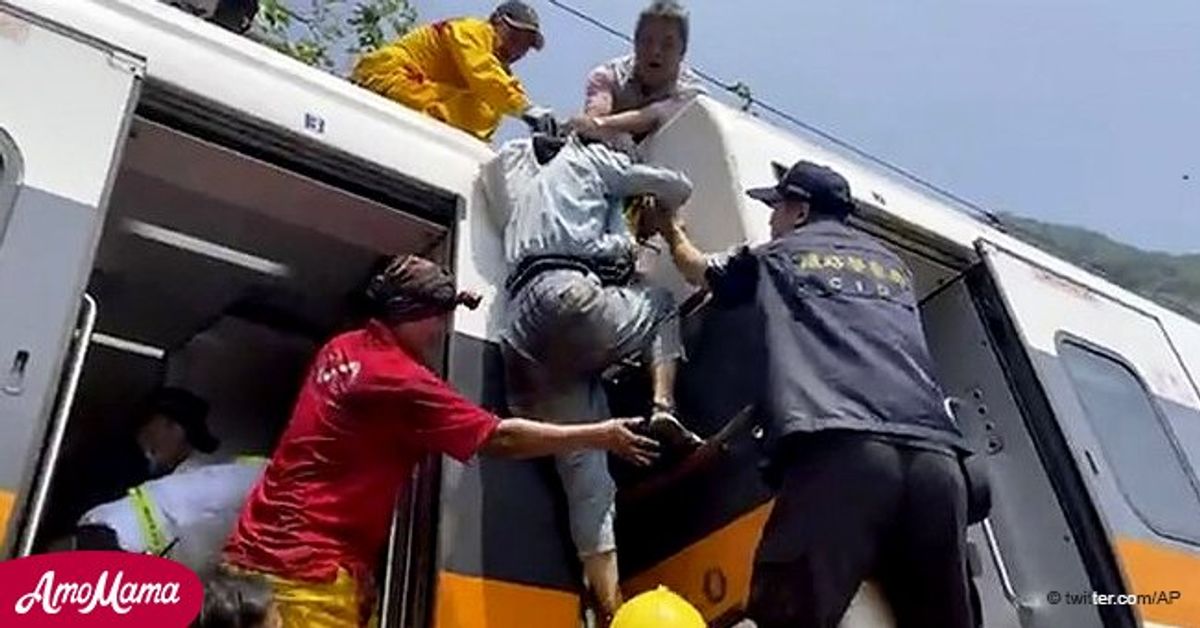 Train Falls off a Cliff and Crashes into Truck in Taiwan – See ...