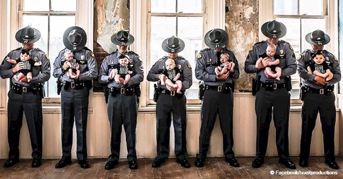 Sweet photos of police officers' babies who were born around the same ...