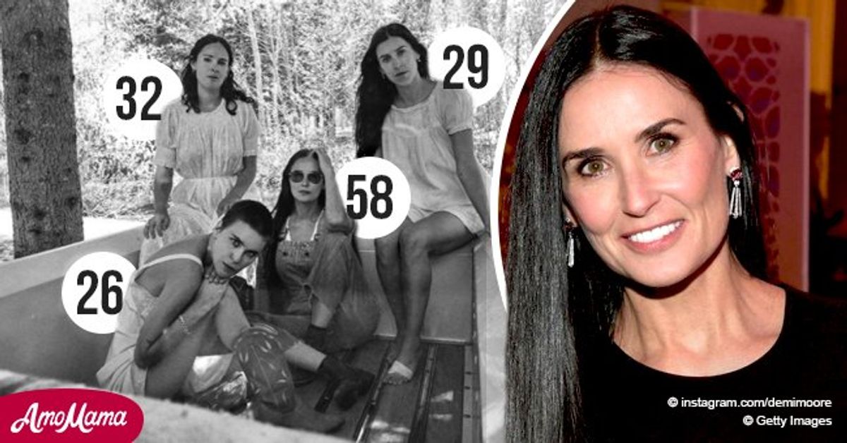 Demi Moore, 58, & Grown-up Daughters Rumer, 32, Scout, 29, & Tallulah ...