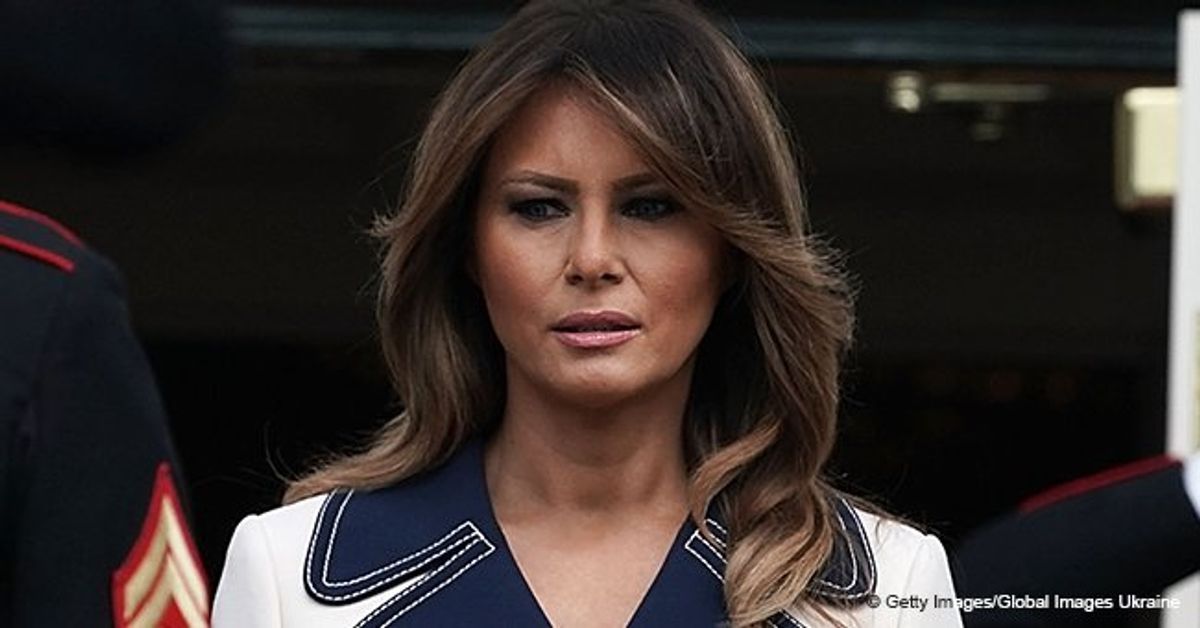 Melania Trump stuns everyone wearing a beautiful wool coat in humid 80 ...