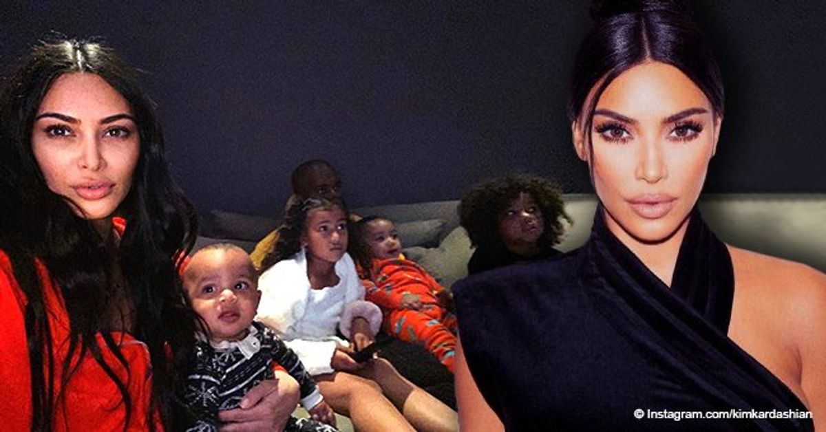 Kim Kardashian from KUWTK Shares Adorable Family Selfie as They ...