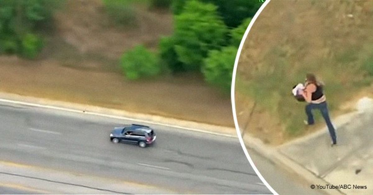 Woman in high-speed police chase with a baby in the car tries to hijack ...