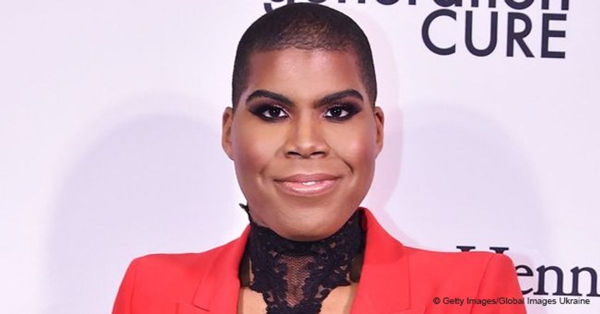 EJ Johnson slays in a grey mini skirt and crop top showing off his ...