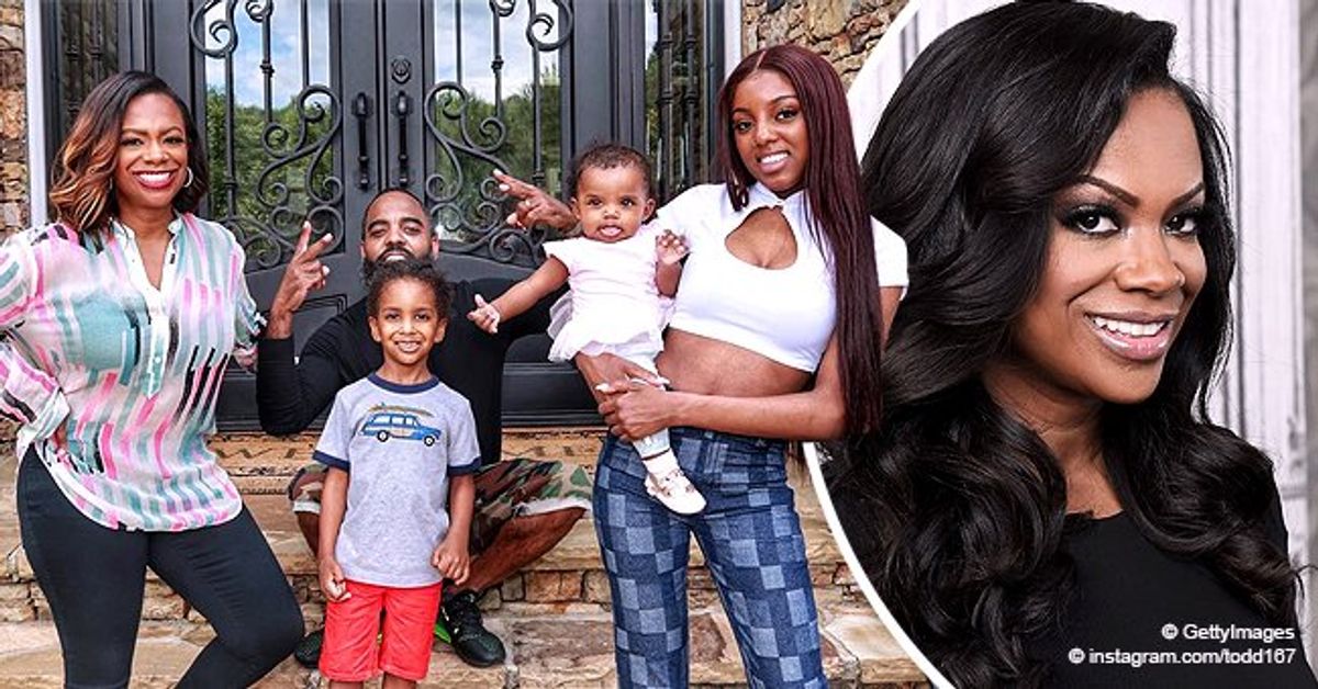 Todd Tucker and Wife Kandi Burruss Pose with Children Outdoor in ...