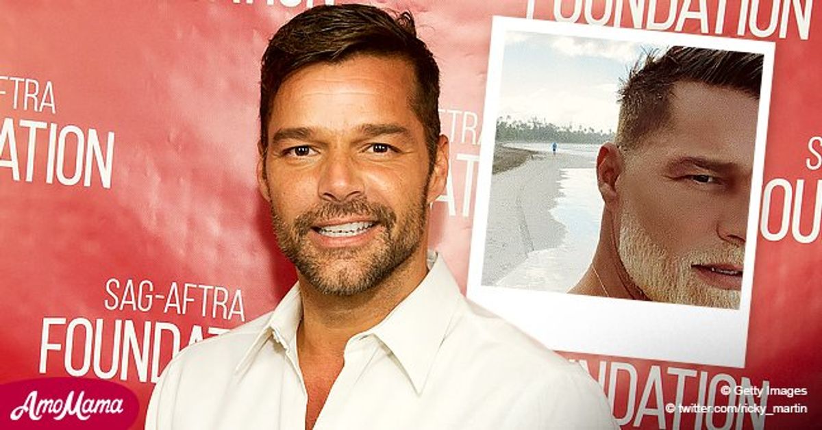 Ricky Martin, 49, Debuts a Bleached Beard in a Selfie on the Beach ...