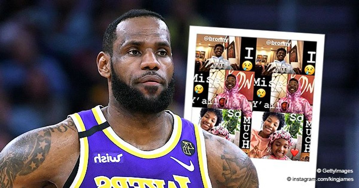 LeBron James Shares Moments From FaceTime with His Wife and 3 Kids and ...