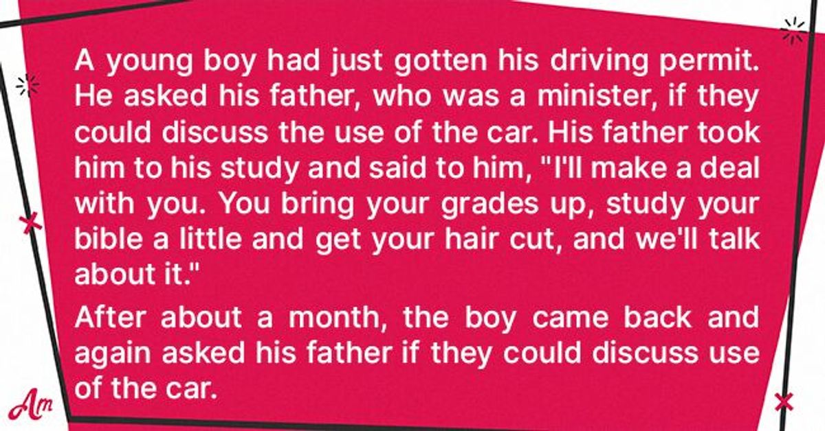Daily Joke: Boy Gets His Driving Permit and Asks His Minister Father to ...