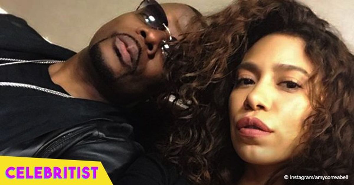 New Edition's Ricky Bell's wife flaunts taut abs in white crop top ...