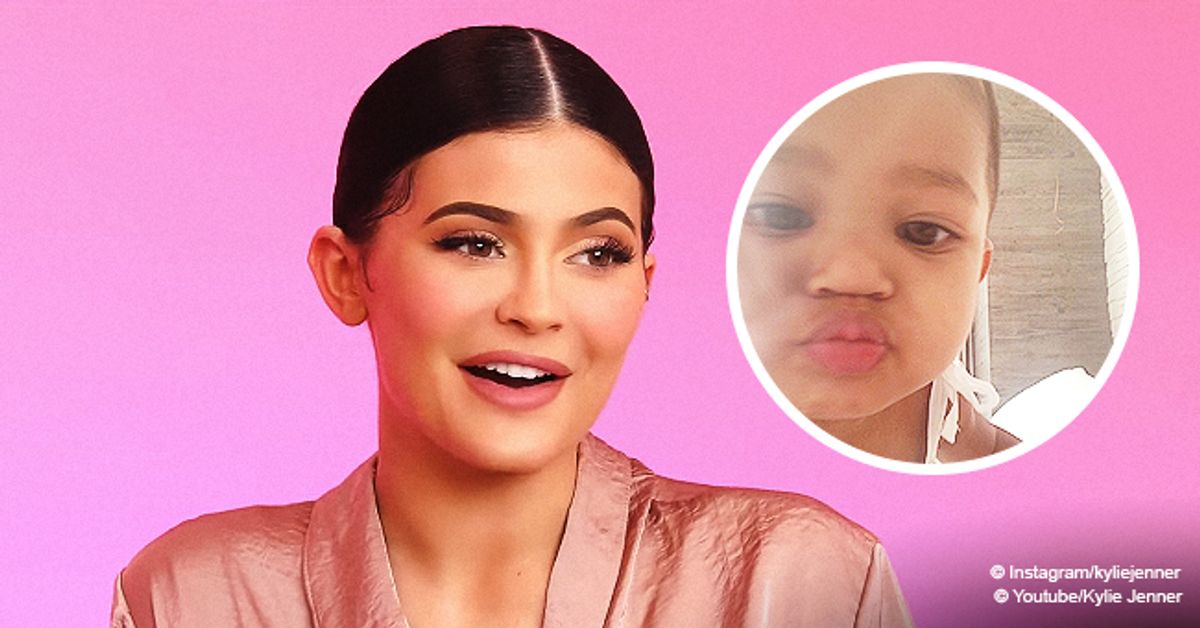 Kylie Lip Kits Founder Kylie Jenner Gets Sweet Kiss from Daughter ...