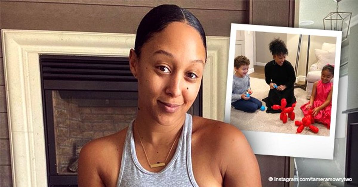 Tamera Mowry Enjoys Motherhood as She Plays with Balloon Animals with ...