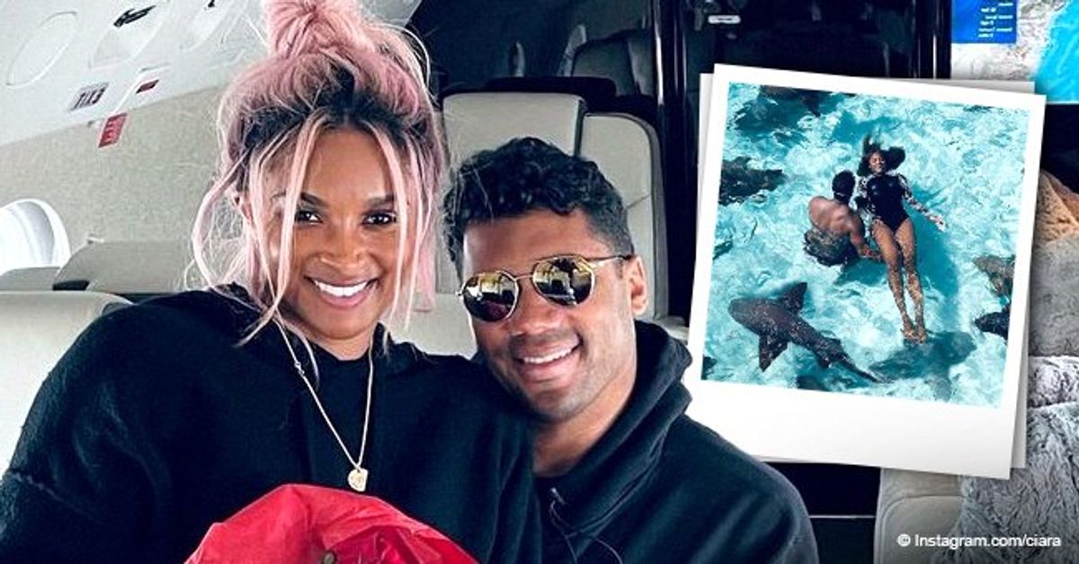 Ciara & Russell Wilson Bravely Swim Surrounded by Sharks in Cool Photos ...