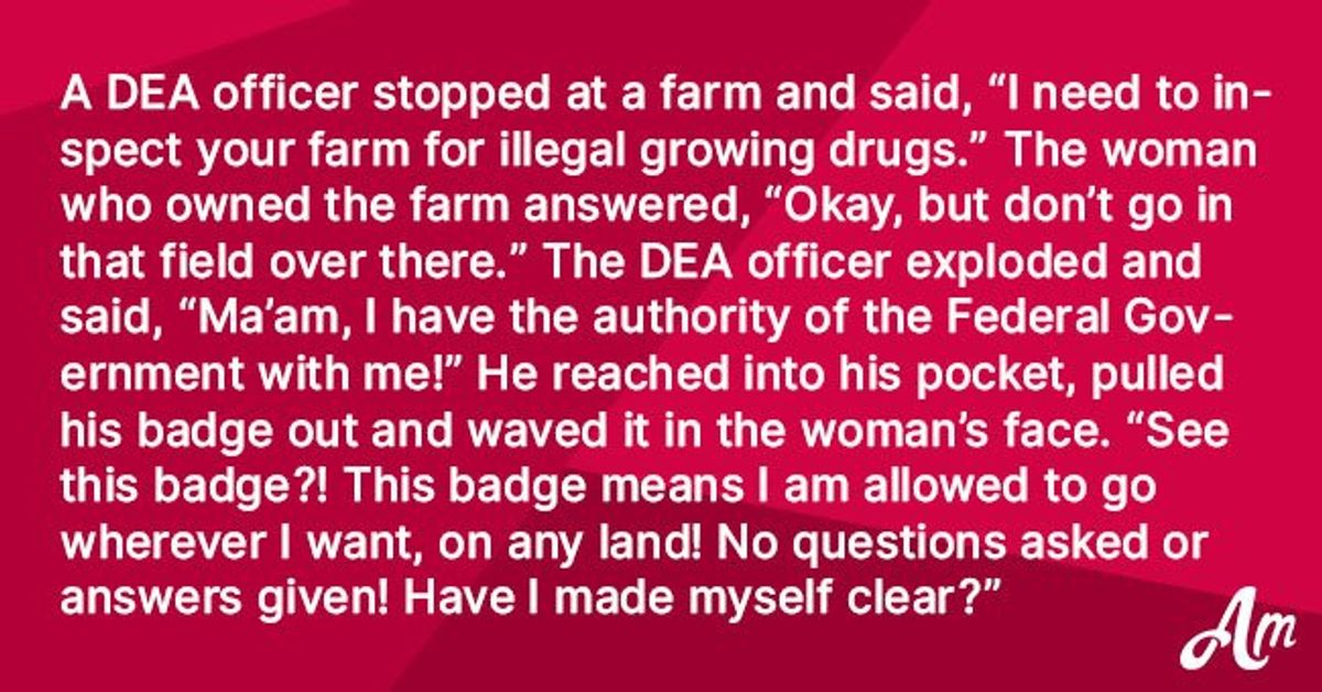 Joke: DEA Officer Decides to Pass by a Ranch for a Routine Inspection