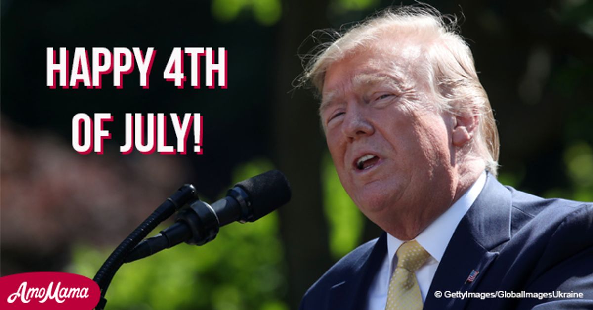 President Donald Trump Wishes People 'Happy 4th of July' with a 'Salute ...
