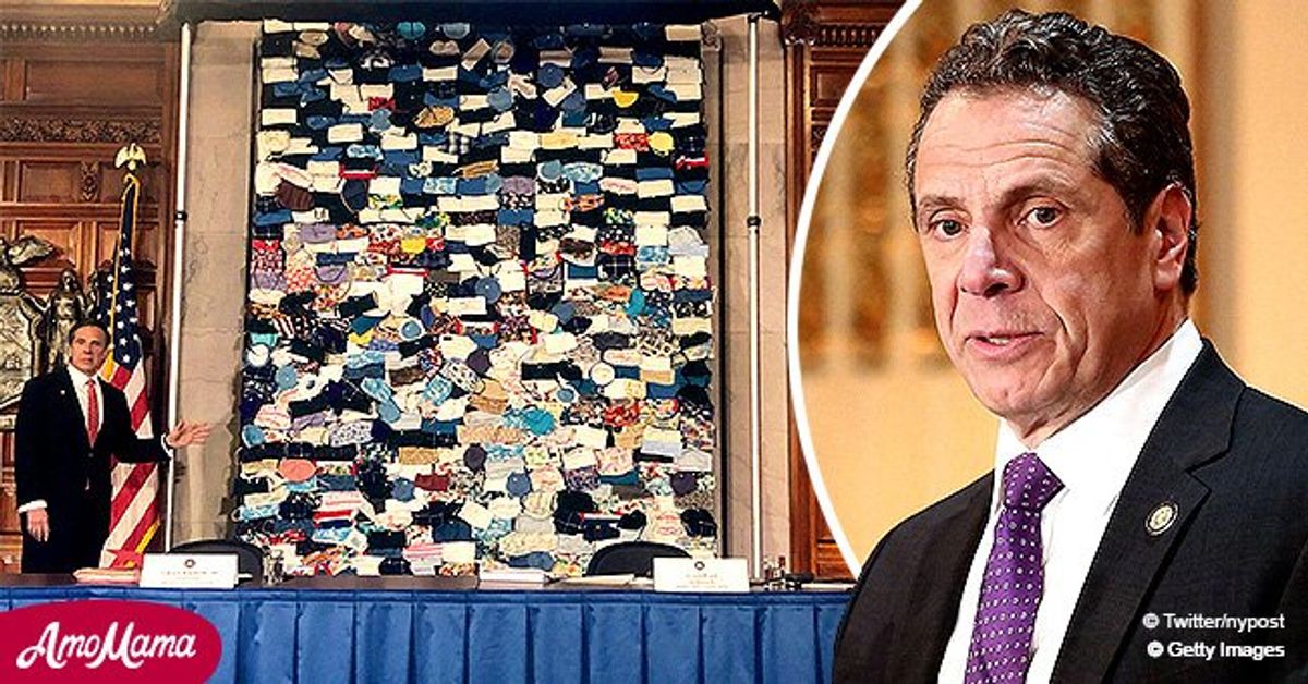 Andrew Cuomo Shows Collage of Donated Masks Calling It Self-Portrait of ...