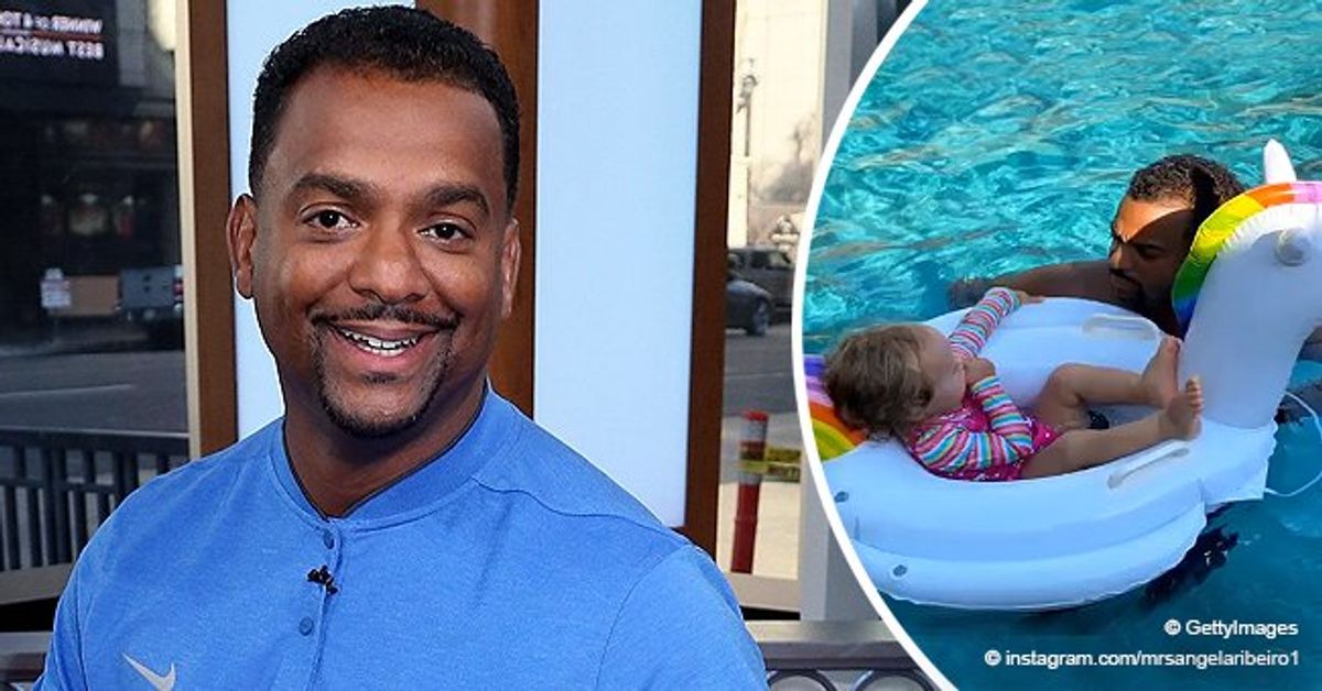 Alfonso Ribeiro Enjoys Swimming in Pool with His Sons & Baby Daughter ...