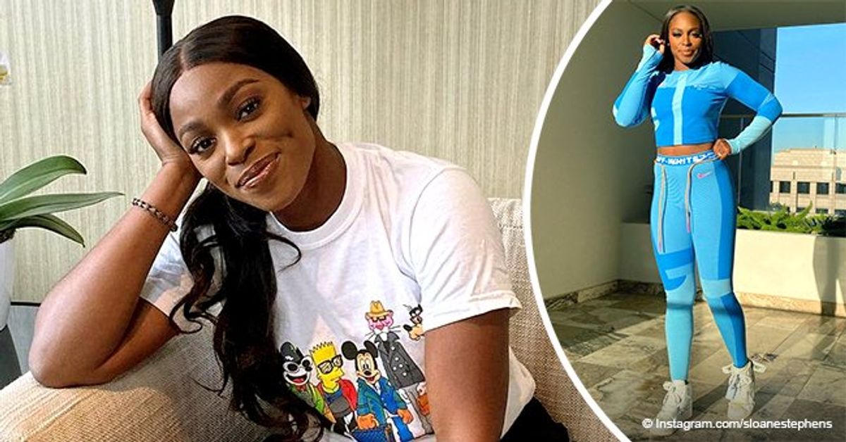 Check Out Sloane Stephens' Flawless Figure in a Blue Top with Matching ...
