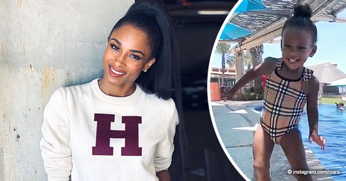 Sienna Princess, Ciara's Daughter, Dances Happily near a Pool in New Video