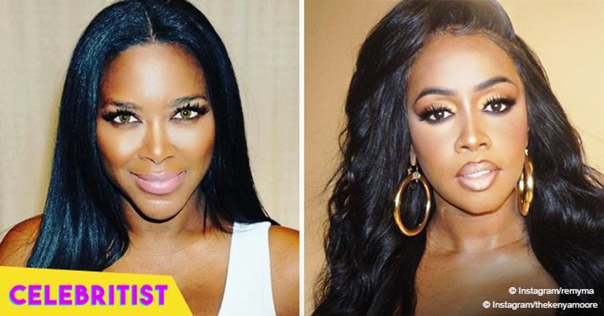 Kenya Moore and Remy Ma flaunt their baby bumps in red outfits in ...