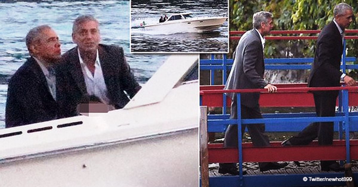 The Obamas, The Clooneys Spotted on Boat Trip near Actor's Italian ...