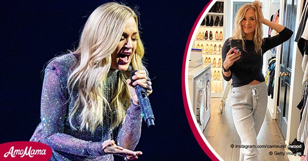 Carrie Underwood Gives Glimpse of Her Toned Belly as She Poses in a ...