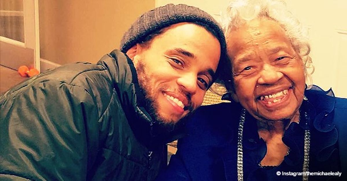 Michael Ealy glows with happiness in photo with his aunt Hattie on her ...
