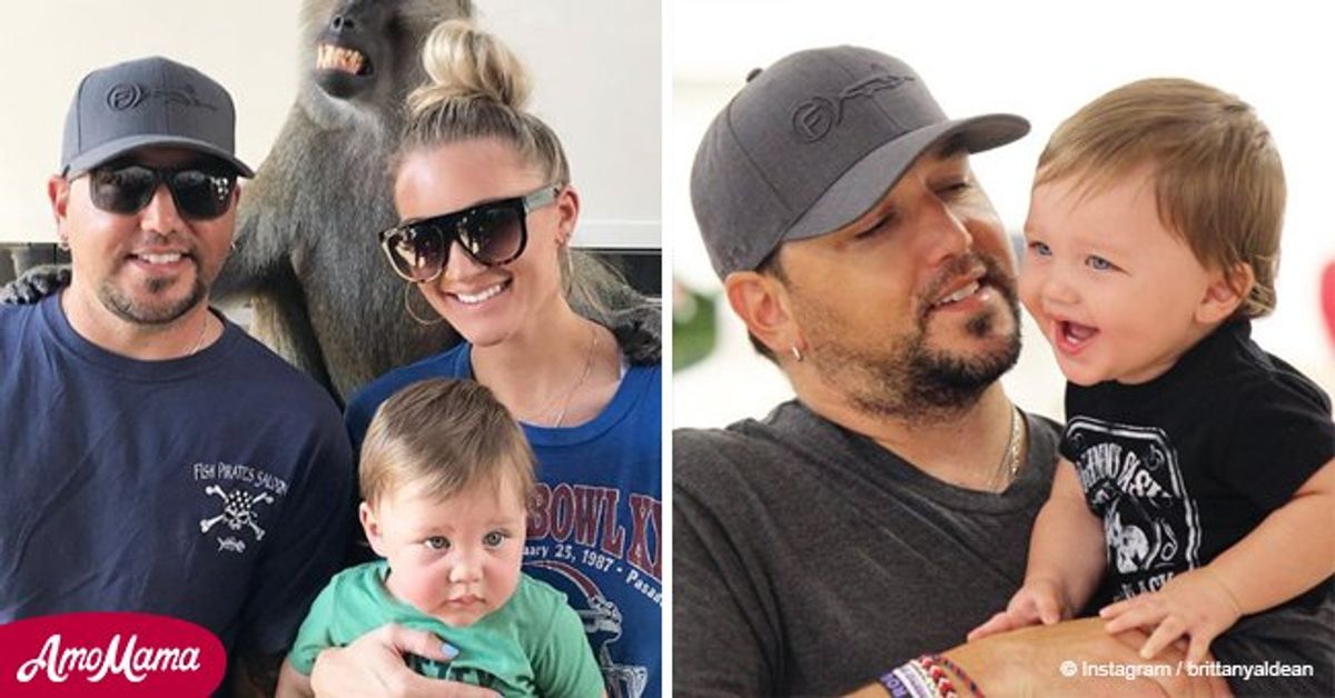 Jason Aldean's baby boy takes his first steps in this adorable video