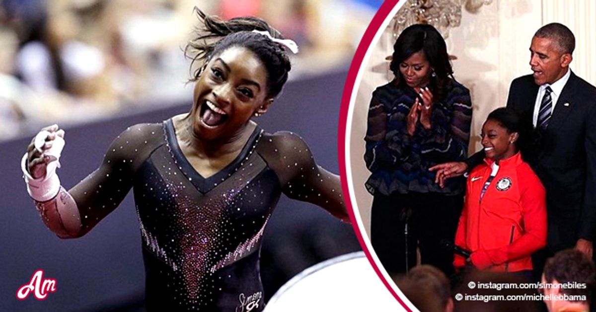Michelle Obama Honors Gymnast Simone Biles After Her Triple Double