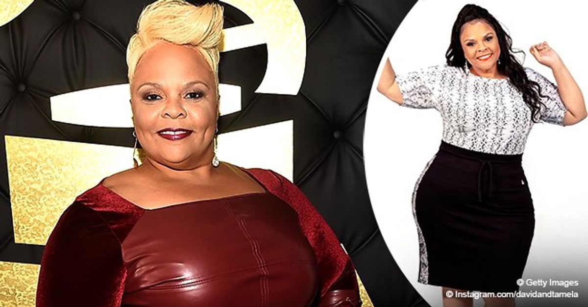 Tamela Mann Flaunts Slimmer Curves in Black Midi Skirt after Recent 50 ...