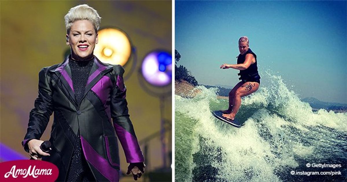 Pink Proudly Flaunts Legs in a Wakesurfing Photo – How She Accepts Her ...