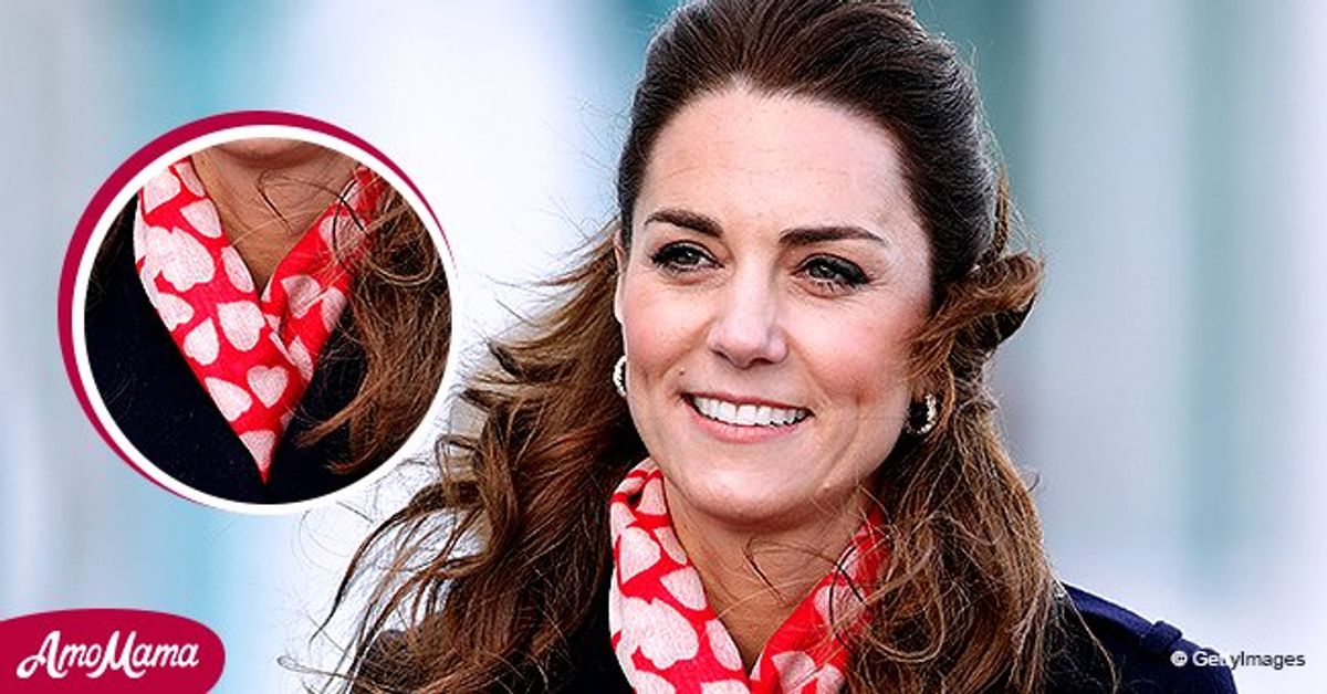 Kate Middleton Looks Elegant in a Heart Print Scarf during Her Trip to ...
