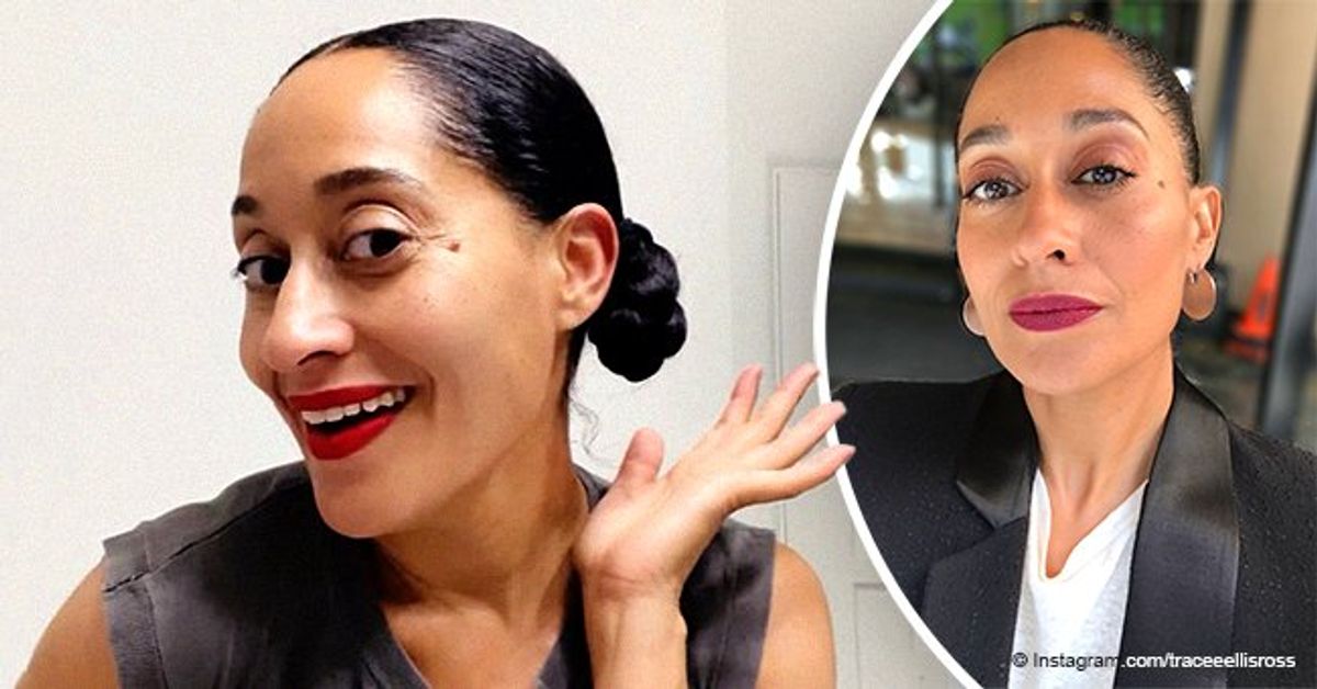 Tracee Ellis Ross Exudes Chic Vibes in a Close-up Selfie in Burgundy ...