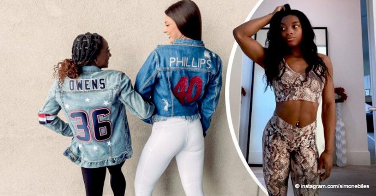 Check Out Simone Biles' Customized Denim Jacket with Boyfriend Jonathan ...