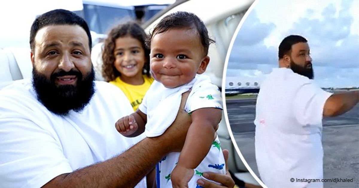 DJ Khaled Picks up His Family after They Arrive on a Private – See the ...