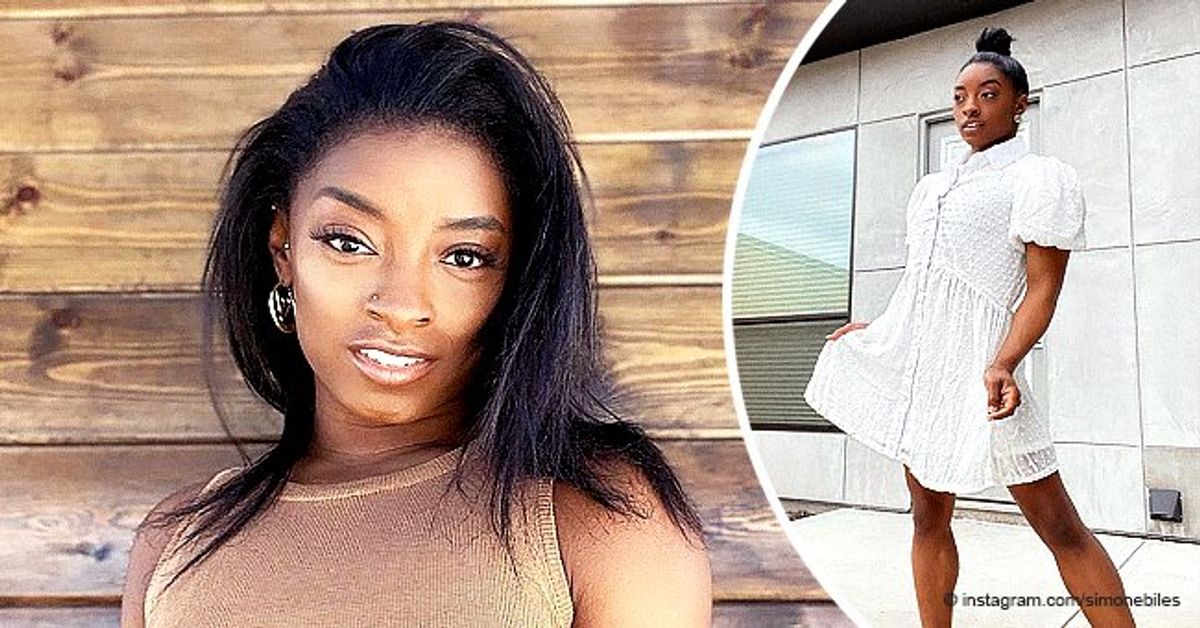 Simone Biles Looks Angelic in a New Photo as She Displays Her Slim Legs ...