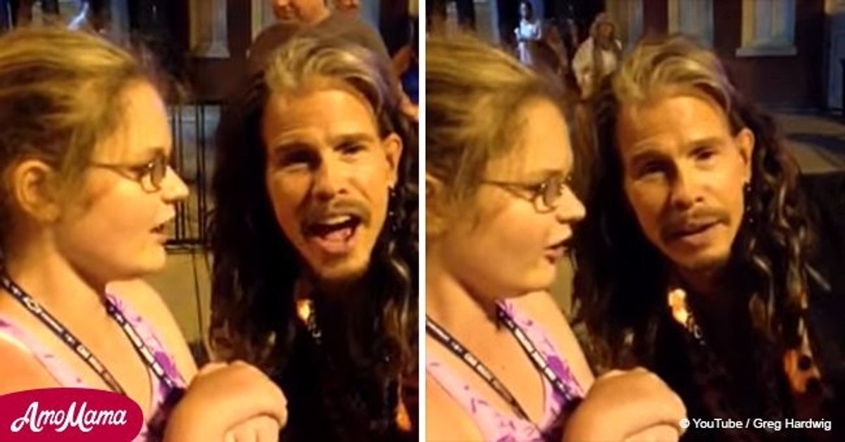 Steven Tyler sings impromptu duet with blind girl