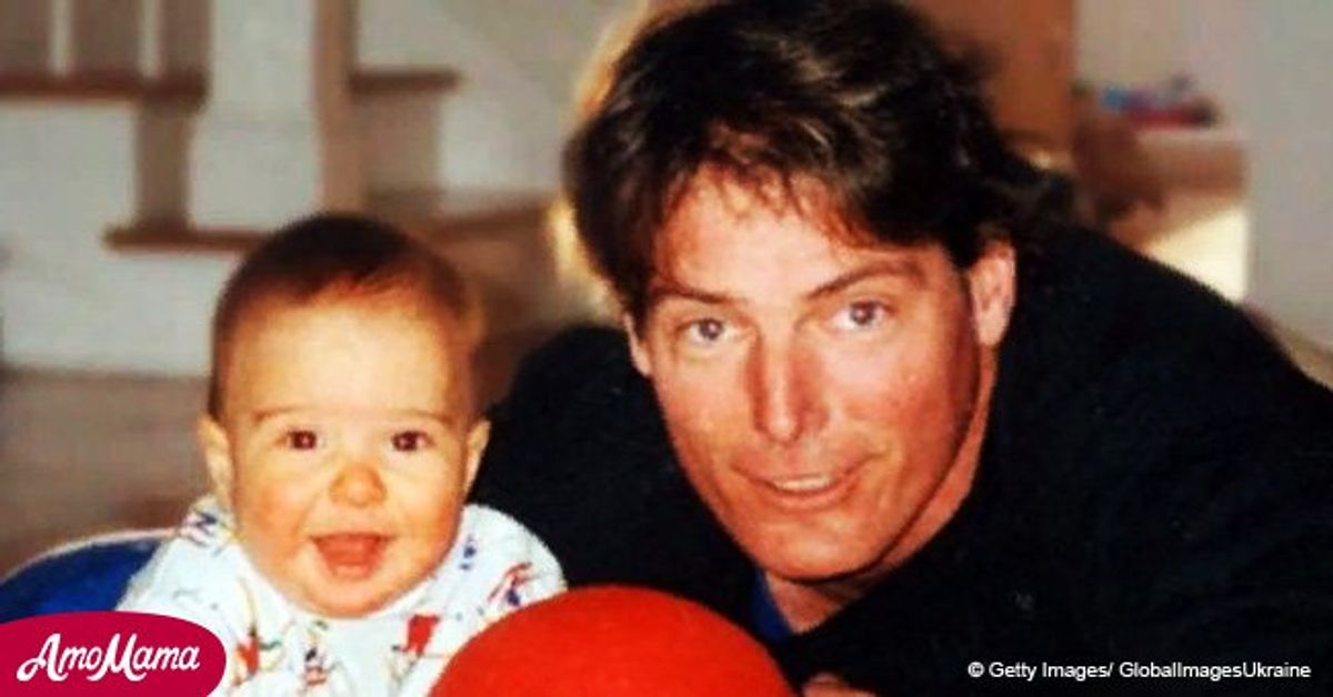 Christopher Reeve's son is a baby in the photo. At 25, he is a handsome ...