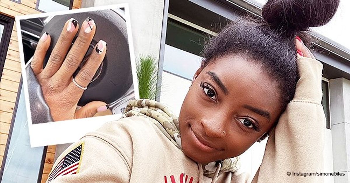 Check Out Simone Biles' Chic Nails as She Accessorizes with a Diamond ...