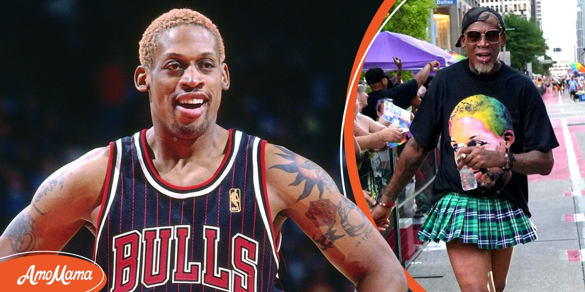 Ex-NBA Star Dennis Rodman Wears Plaid Mini-Skirt at a Pride Parade