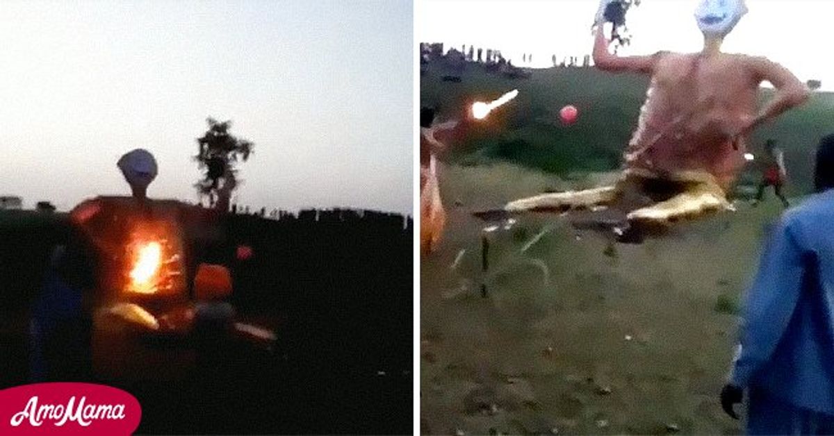 Man Tries to Burn Statue during a Festival but No One Expected It to ...