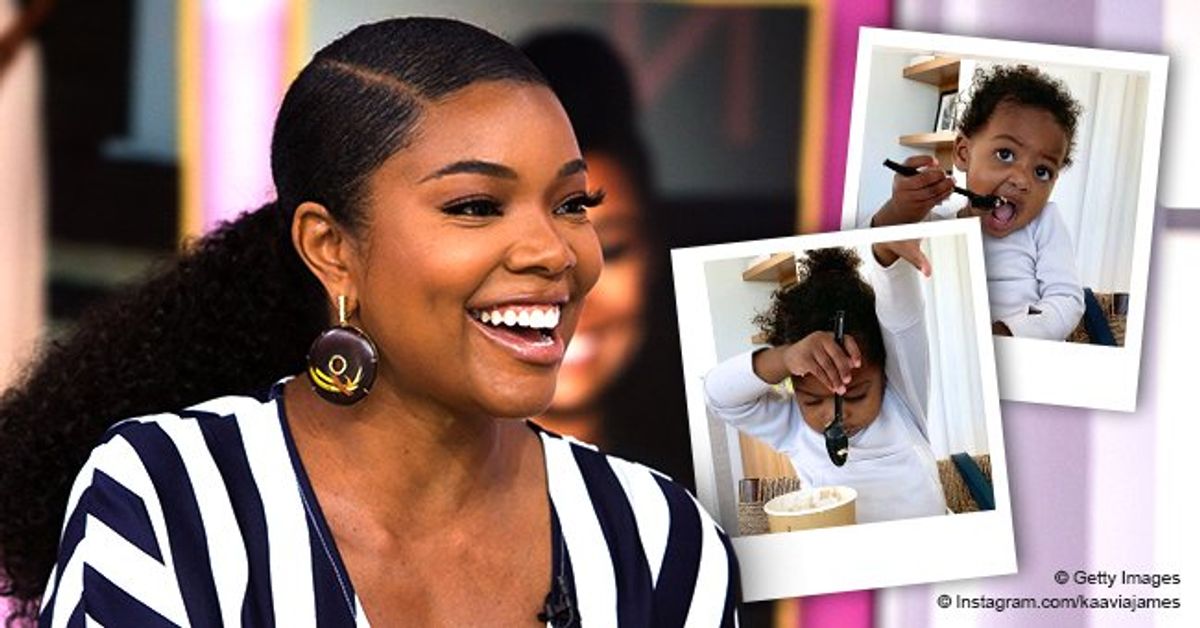 See Gabrielle Union's Daughter's Different Emotions as She Eats Dressed ...