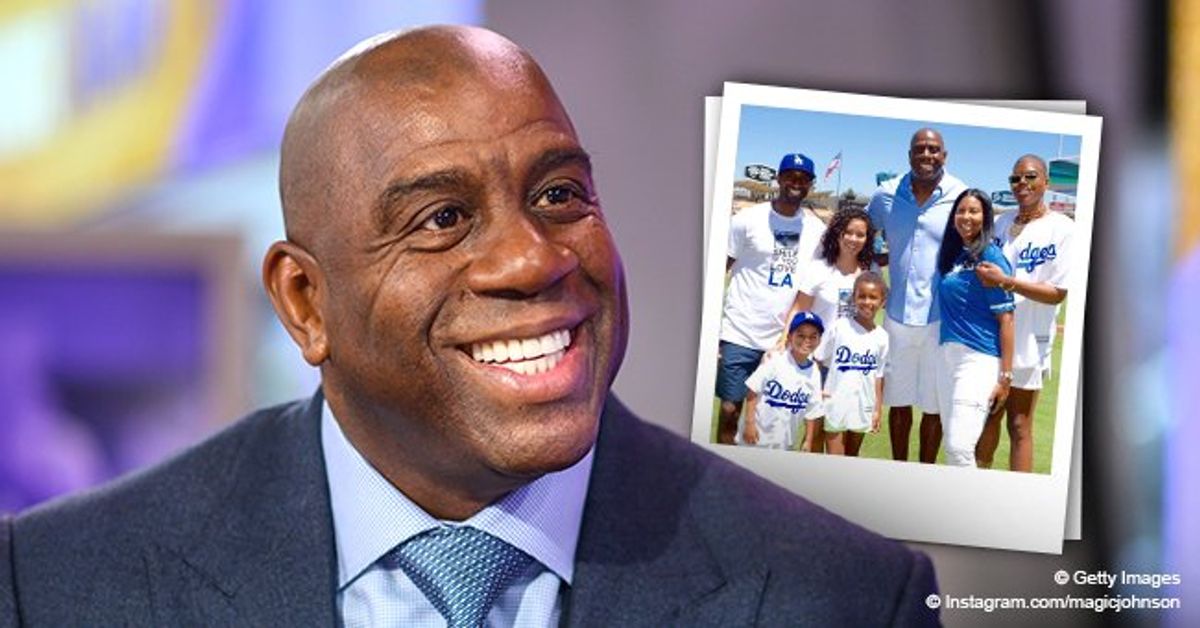 Magic Johnson Posts Snap of Family in Matching Dodgers Tops on His ...