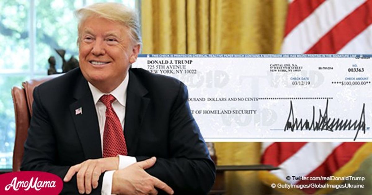 President Trump Donates a Quarter of His Paycheck to DHS with a Photo ...