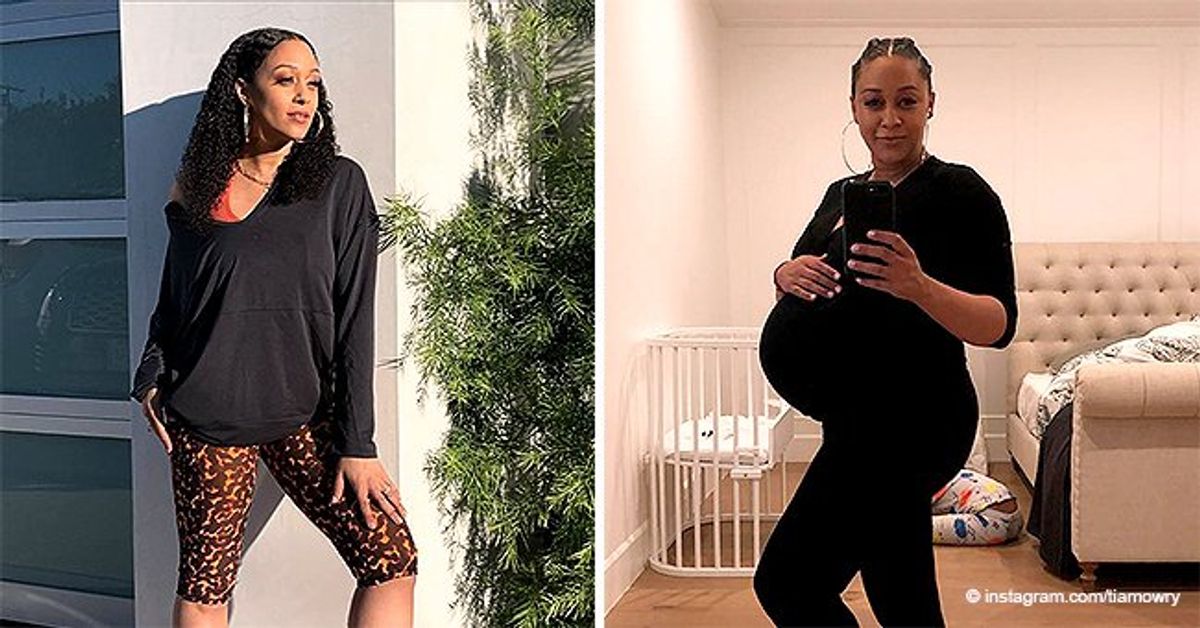 Tia Mowry Shows off Slimmer Figure in Black Top & Animal Print Pants 22 ...
