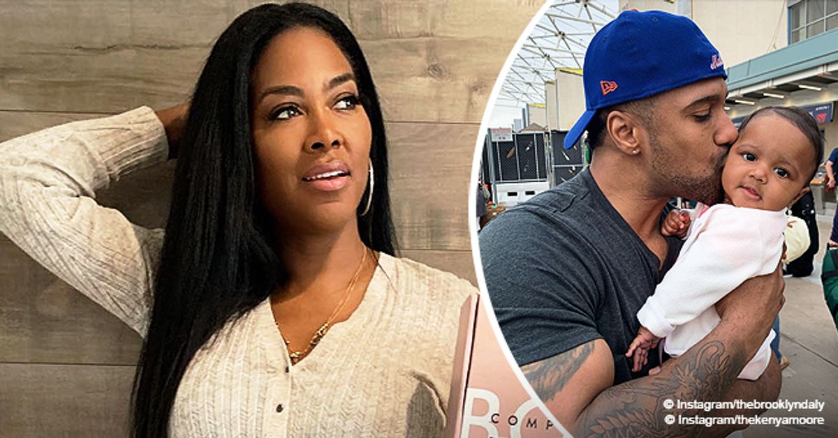 Kenya Moore's Muscular Husband Kisses Baby Brooklyn in New Photo