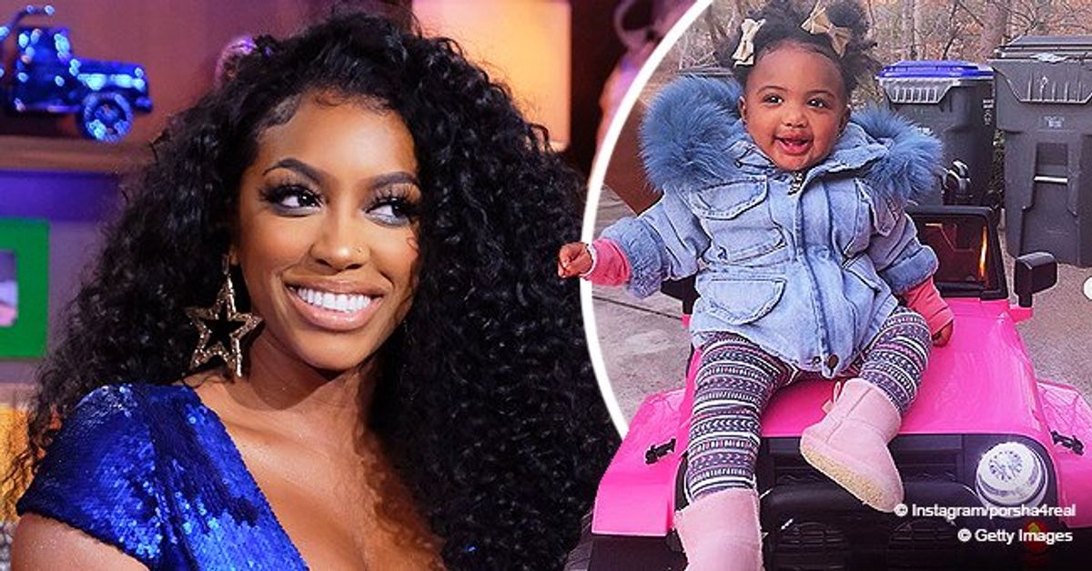 Porsha Williams' Daughter Pilar Jhena Poses on Pink Toy Car as She ...