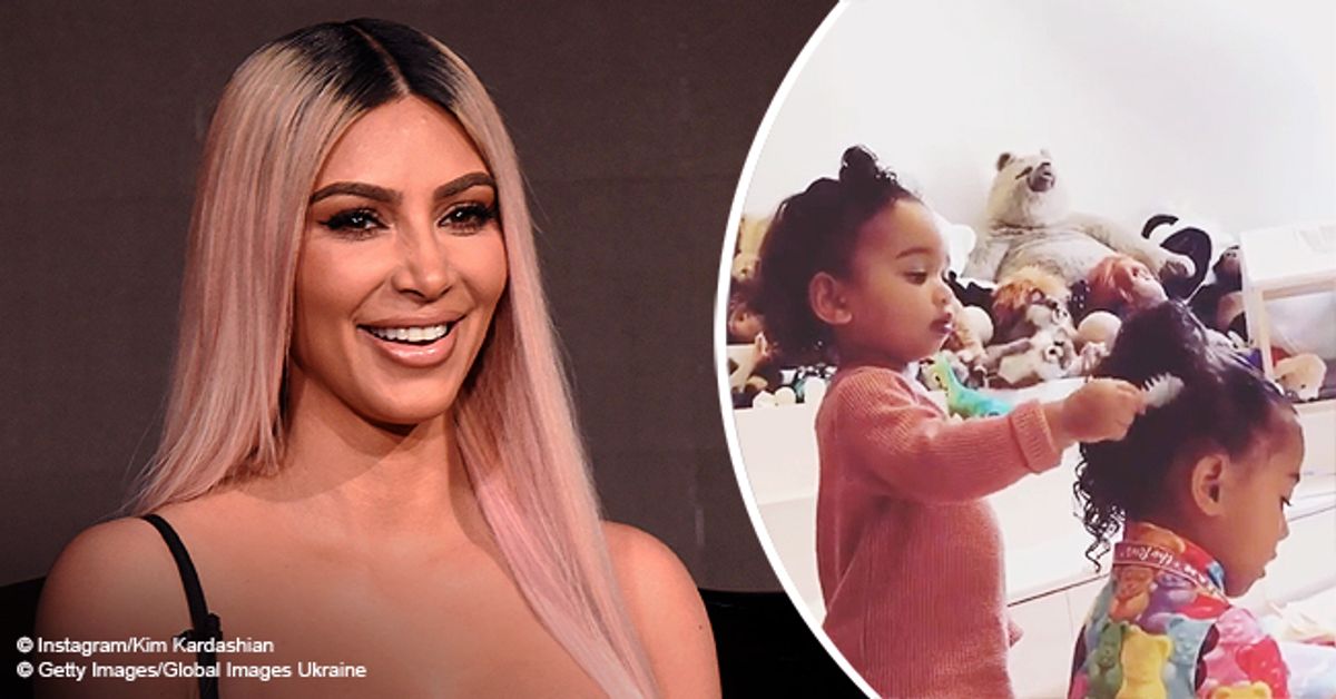 Watch Kim K.'s Daughter North Sit Patiently While Little Sister Chicago ...