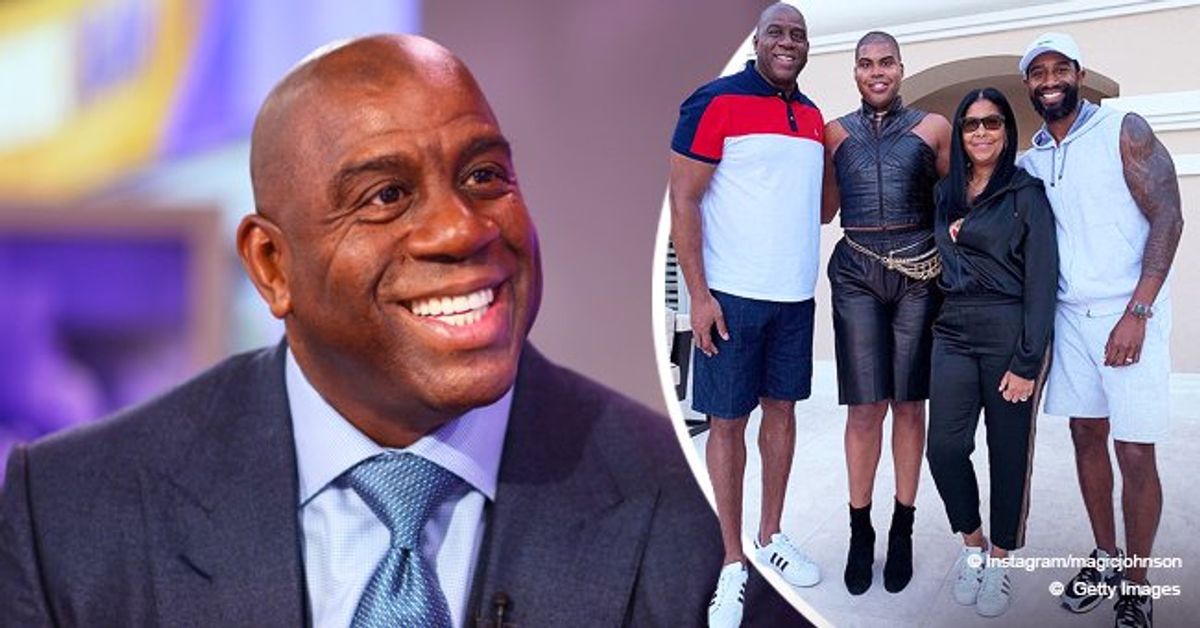 Magic Johnson Poses with Sons and Wife at EJ's Birthday Party in a New ...